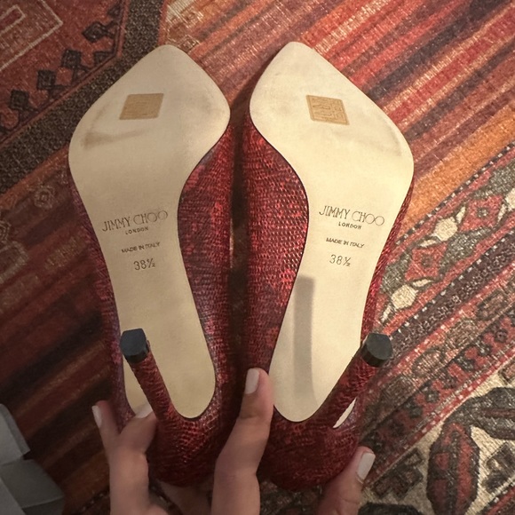 Jimmy Choo | Shoes | Jimmy Choo Romy 0 Size 3812 Us 75 Never Worn Red ...